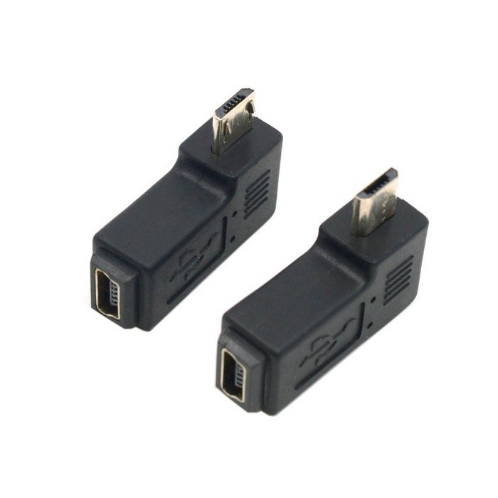 Data Sync Electrical Cable Connectors Usb Female To Male Adapter Plug 90 Degree Left Angled