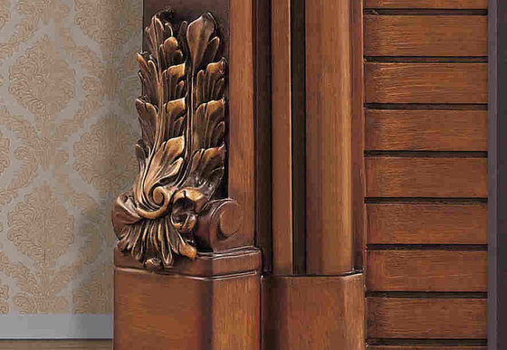 Antique Solid Wood Fireplace 750w 1500w , Oak Electric Fireplace With Mantel