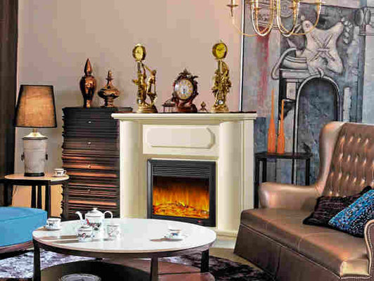 LED Decorative Flame House Imitation Marble Fireplace European Style