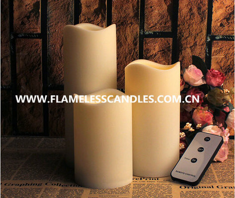 China Battery Operated Outdoor Resin Candles Set, With Wavy Edgeon sales