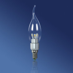 5630 E14 3W 210lm pointed, elongated tail Dimmable Led Candle Light Bulbs