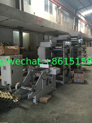 7color 320 two units(4+3) Label roll to roll flexographic printers self-adhesive sticker/label to mould die cutter