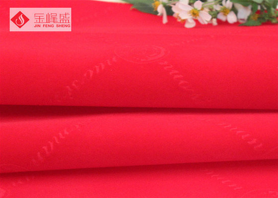 1.48m Red Printed Velvet Fabric , Flock Fabric Material 100% Nylon Jewelry Box Liner Fabric
