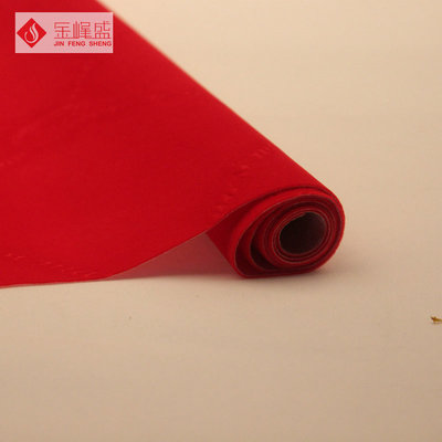 Jewellery Box Red Velvet Flock Fabric , Velvet Tricot Lining Fabric For Packing