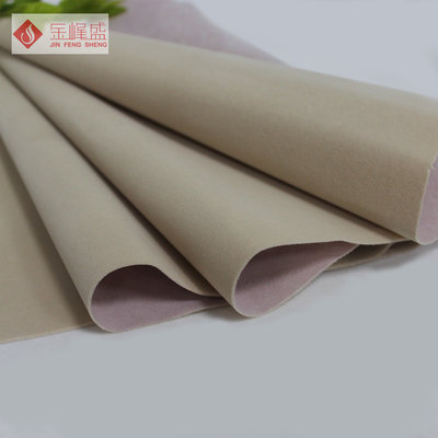 Modern Grey Velvet Upholstery Fabric , Decoration Polyester Nylon Flocking Fabric