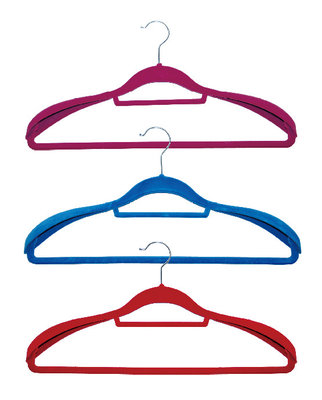 Shoulder Pad Velvet Hangers 450mm For Suites / Sweater / Trousers