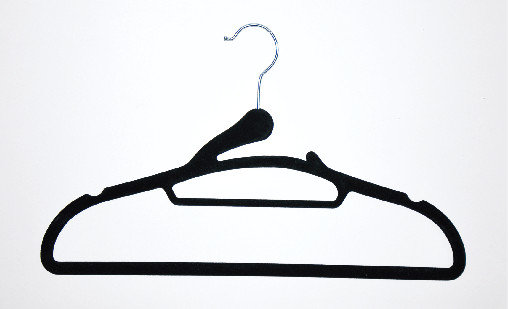 Modern Black / Blue Velvet Space Saving Hangers For Shirts / Suites