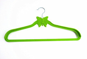 458mm Butterfly Heavy Duty Clothes Hangers Flocked Coat Hangers