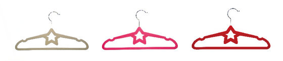 Fashion Red Sweater / Jacket Luxury Padded Coat Hangers Star Shaped