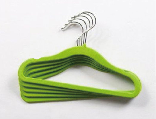 Professional 300mm Kids Velvet Hangers , Red Non Slip Velvet Hangers