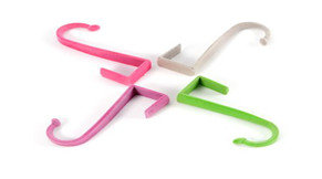 Portable Flocking Door Hook Flocked Clothes Hangers For Home / Hotel
