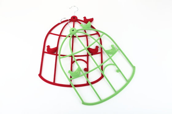 Huggable Bird Cage Velvet Flocked Hangers For Stocking / Turban / Burka / Tie