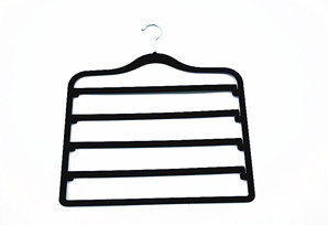 Women / Mens Velvet Trouser Hangers Space Saver Clothes Hangers With 5 Lines