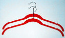 Red Space saving Velvet Shirt Hangers Flocking Hanger 420*230*5.5mm