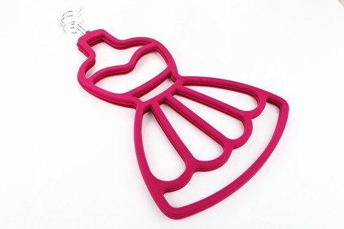 Fashion Red Dress Skirt Shape Flocked Scarf Hanger 495*290*5.5mm