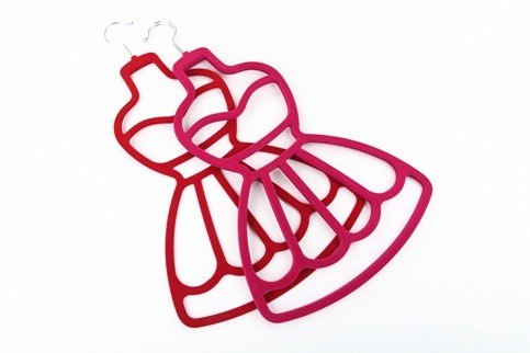 Fashion Red Dress Skirt Shape Flocked Scarf Hanger 495*290*5.5mm