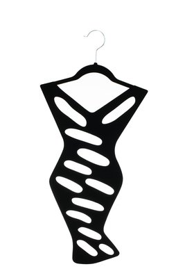 Personalised Black And Grey Velvet Scarf Hanger With Chrome Plated Hook