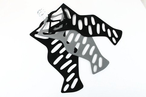 Personalised Black And Grey Velvet Scarf Hanger With Chrome Plated Hook