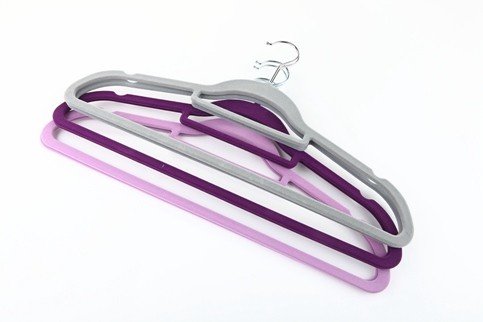 Colorful Clothing Basic Infant / Kids Velvet Hangers 445*240*5.5mm