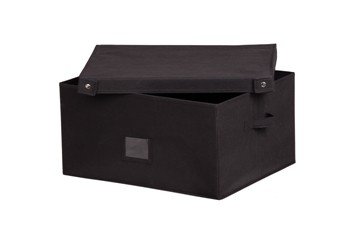 Custom Black Durable Foldable Storage Box For Bedroom / Living Room
