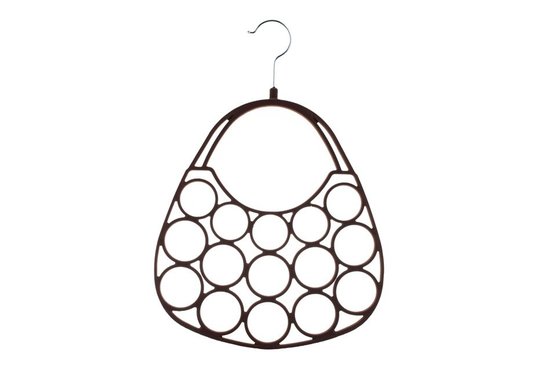 Contemporary 395mm Basket Velvet Scarf Hanger Blue Flocked Hangers
