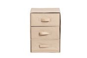 3 Drawer Bedroom Storage Boxes Clothing Organizer With Cloth Handle Bar
