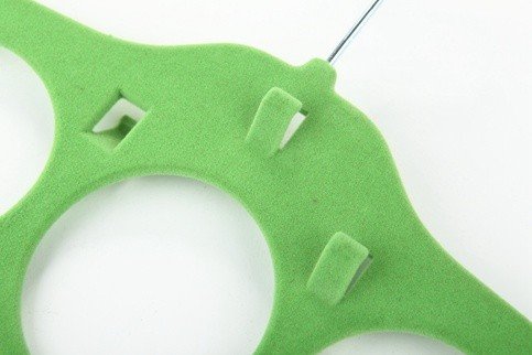 Green / Orange 5 Holes Flocking Tie And Belt Hanger For Jacket / T-Shirt