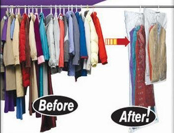 Clear Hanging Vacuum Seal Storage Bags 150*70cm Square Shape