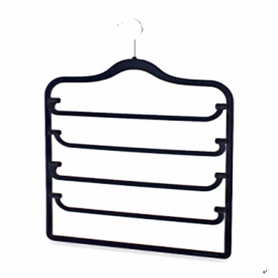 Heavy Duty Revolving Flocked Velvet Trouser Hangers With 4 Staffs 6kg Load Capacity