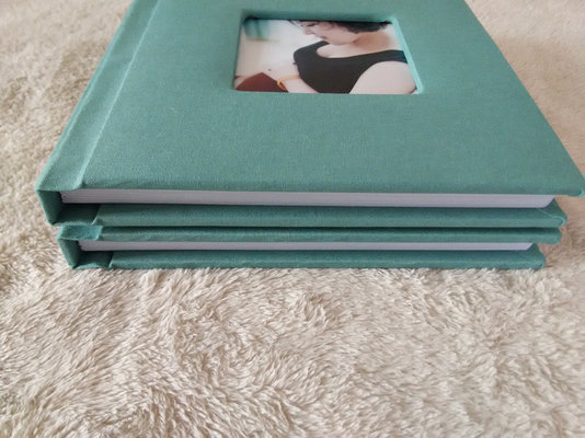 Álbum de foto cubierto de tela personalizado moderno 12 X12 para el partido/el día de fiesta