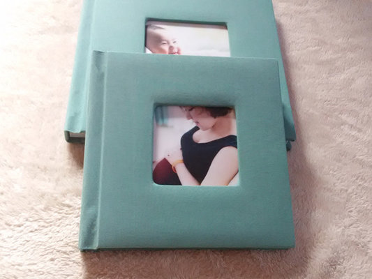 Self Adhesive Fabric Covered Birthday Photo Albums For Women / Baby 11x14
