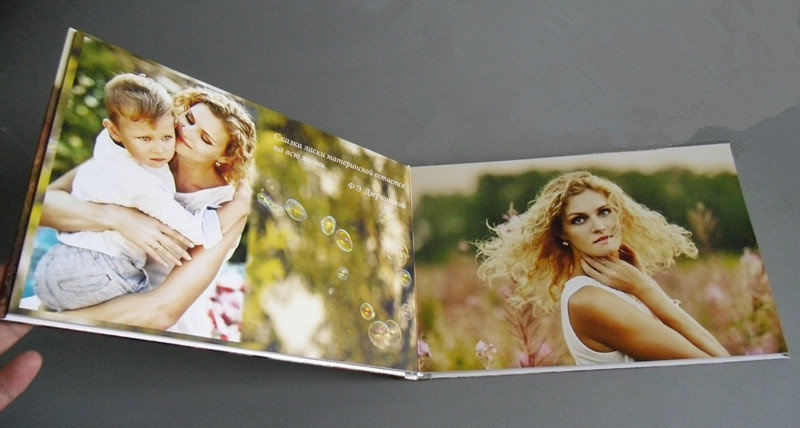 álbum de foto del estilo de la revista del amor/del embarazo de la cubierta de la foto 12 X12 con el borde blanco