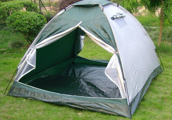 Single Layer Fabric Water Resistant Camping Gear Tent / Waterproof Family Tent