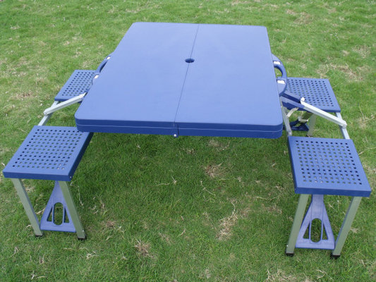 Façonnez le Tableau se pliant de camping d'ABS polychrome et 4 tabourets/petits pp Chiars