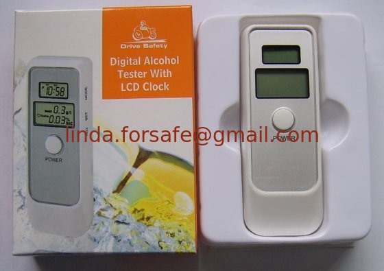 Digital Alcohol Breath Tester Breathalyzer + LCD Clock