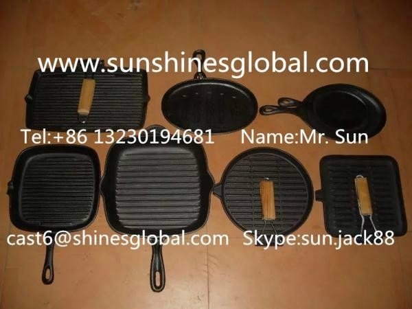 Cast Iron Frying Pan/Cast Iron Skillet &Grill Pan/Cast Iron Camp Oven