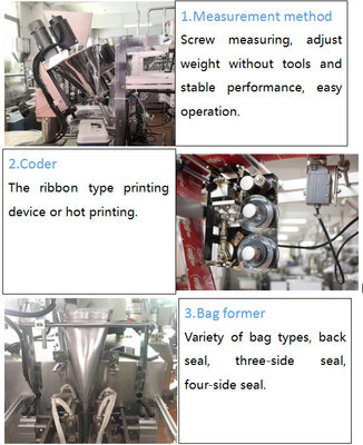 Automatic Powder Filling Sealing Machine 20cm bag width