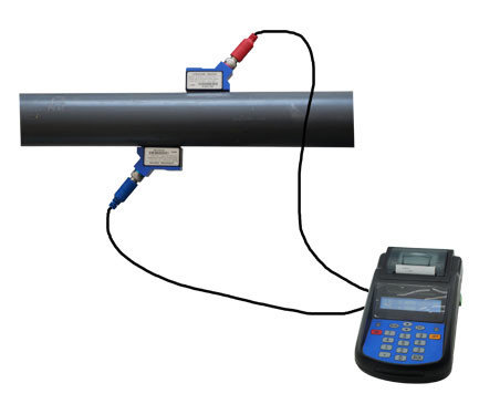 LED Display Handheld Ultrasonic Flow Meter With Ticket Printer