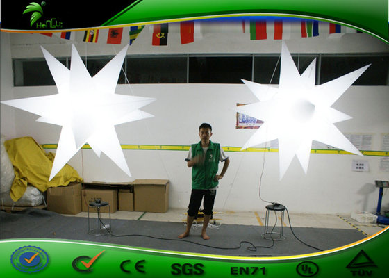 Durable LED Inflatable Yard Decorations Multi Colored Blow Up Light Star