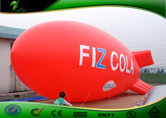 Amusement Park Giant Inflatable Zeppelin Advertising Tethered Blimp