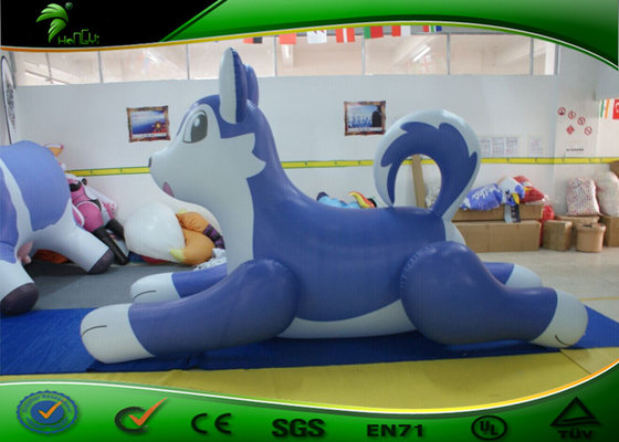 Lovely Inflatable Cartoon Characters , Kids Inflatable Husky Dog For Playground