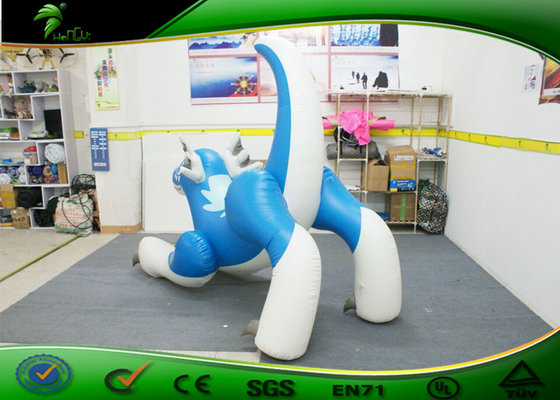 Fire - Resistance Inflatable Cartoon Characters , Inflatable Blue Dragon For Riding