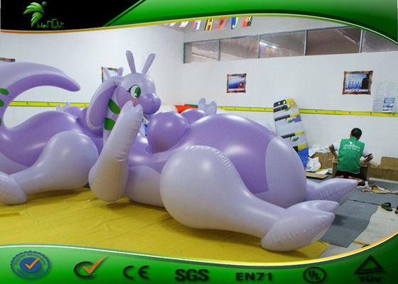 Inflatable Sea Dragon / Animal Toys Inflatable Laying Purple Dragon with 0.4mm PVC