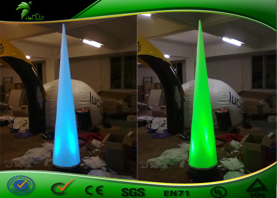 Outdoor Activity Using Inflatable Lighting Decoration 3m Tall Led Cone