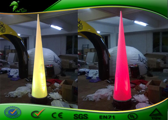 Outdoor Activity Using Inflatable Lighting Decoration 3m Tall Led Cone