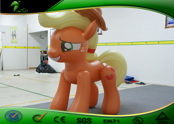 ODM Children Inflatable Cartoon Characters , Yellow Inflatable Horse Toy  For Kids