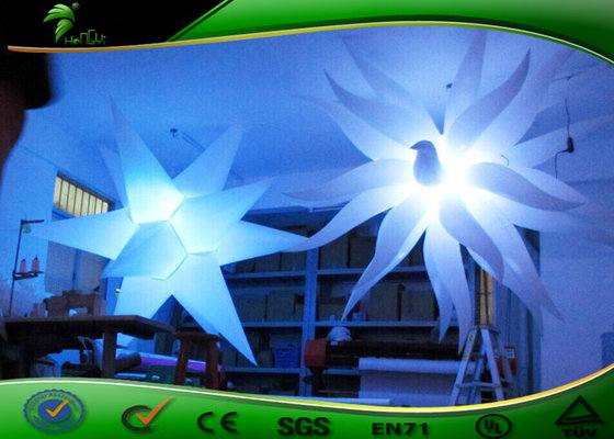 Custom  Inflatable Lighting Decoration Oxford Cloth Colorful Star Light