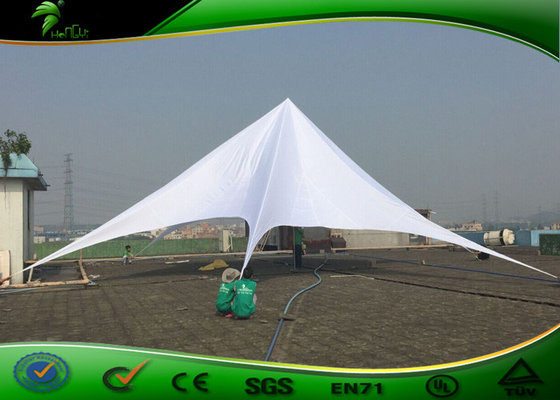 Fire Retardant White Star Shaped Shade Tent Canopy Diameter 16m With CE