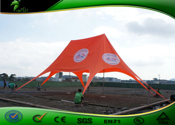 Rust Retardant High Peak Star Shaped Tent / Marquee Tent Approved EN-71