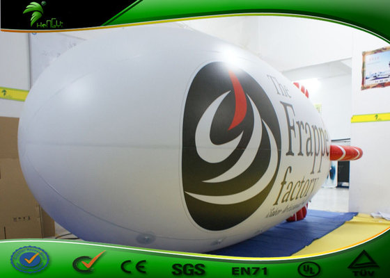 Versatile White Inflatable RC Blimp Outdoor Advertising Helium Balloons